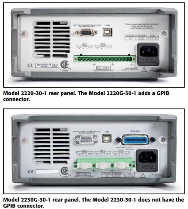 2230G-30-1 3Ch Power Supply with GPIB Interface - Keithley | Mouser